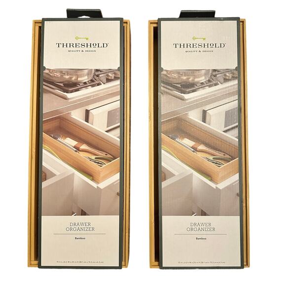 Threshold | Kitchen | Kitchen Threshold Bamboo Drawer Organizers Set Of ...
